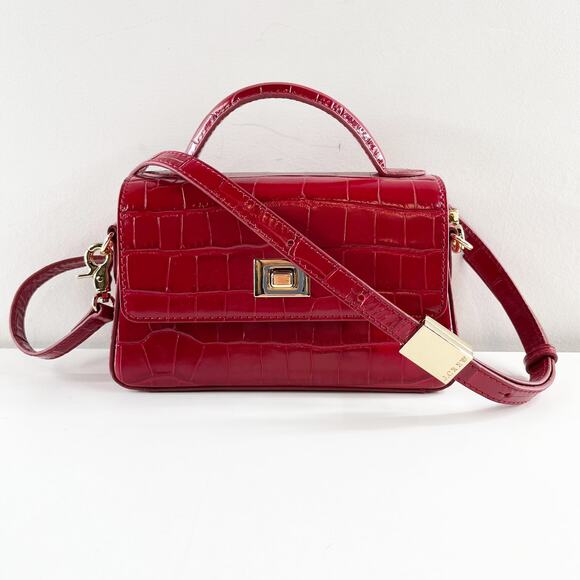 J. Crew | Bags | J Crew Edie Small Top Handle Bag Purse Italian Croc ...